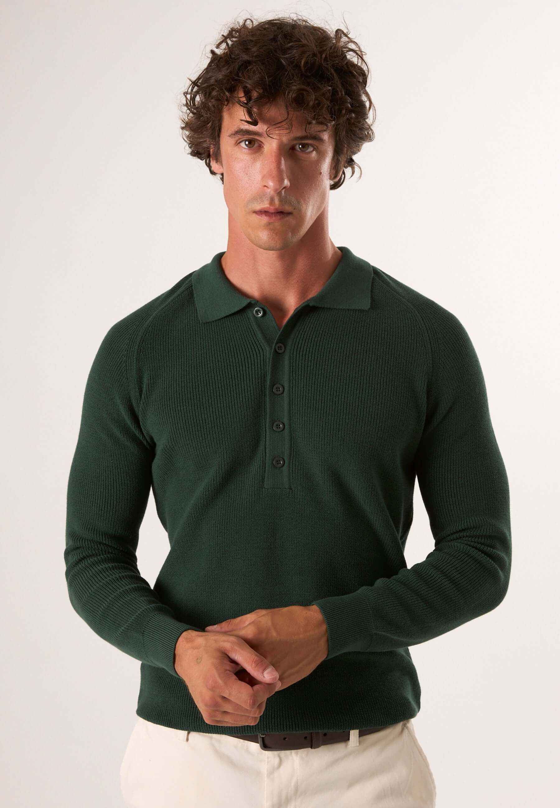 Polo Pullover, Neck Buttoned | Modern Knitwear – Felix Hardy